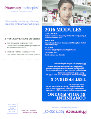 Fillable Online Printable Order Form - Pharmacy Tech Topics Fax Email ...