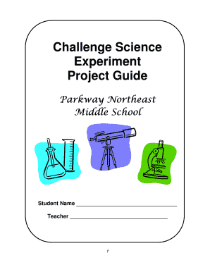 Fillable Online pkwy k12 mo Science Experiment Project Guide - Parkway ...