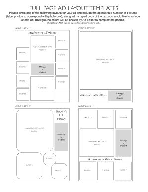 Fillable Online FULL PAGE AD LAYOUT TEMPLATES Fax Email Print - pdfFiller