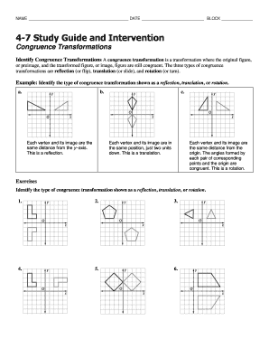 Fillable Online NAME DATE BLOCK 47 Study Guide and Intervention ...