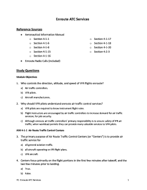 Fillable Online Enroute ATC Services Reference Sources Aeronautical ...