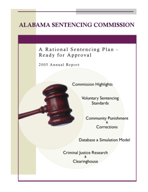 Fillable Online sentencingcommission alacourt Annual Report 2005 Cover ...