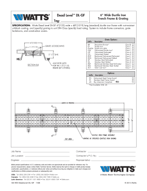 Fillable Online Dead Level DL-GF 6 Wide Ductile Iron Trench Frame Fax ...