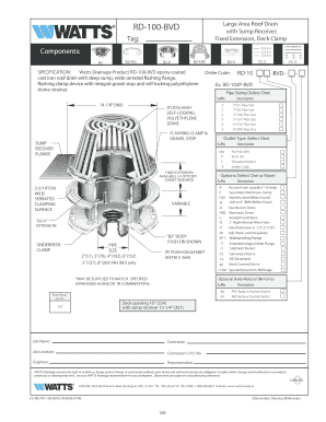 Fillable Online RD-100-BVD Large Area Roof Drain - mediawattswatercom ...