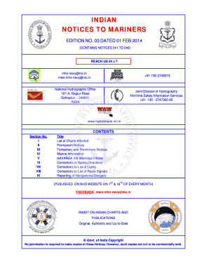 Fillable Online intmsearch gov INDIAN NOTICES TO MARINERS Fax Email ...