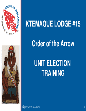 Fillable Online ktemaque KTEMAQUE LODGE 15 Order of the Arrow UNIT ...