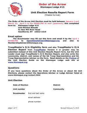 Fillable Online ktemaque Order of the Arrow - Ktemaque Lodge Fax Email ...