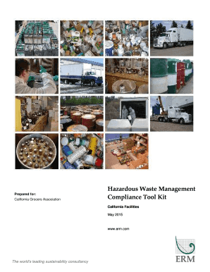 Fillable Online Hazardous Waste Management Compliance Tool Kit Fax ...