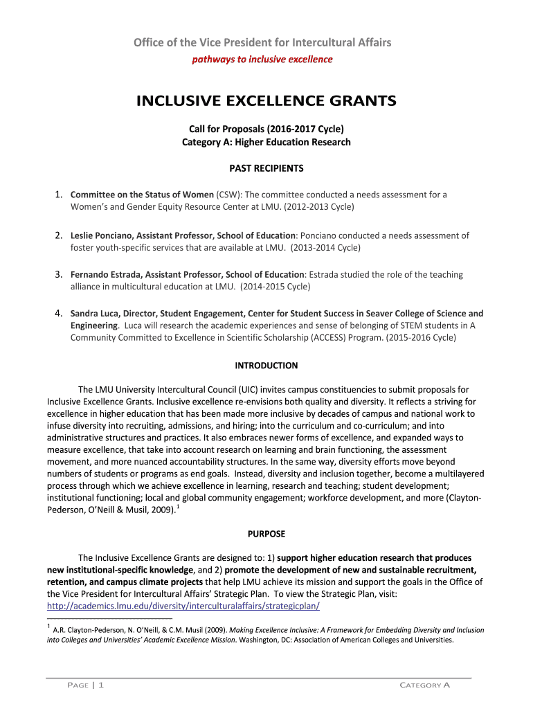 Fillable Online pathways to inclusive excellence Fax Email Print ...