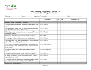 Fillable Online General Safety Inspection Checklist - Safety Training ...