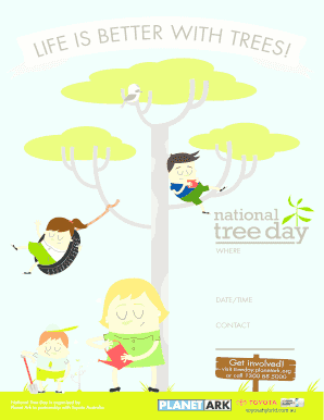 Fillable Online treeday planetark National Tree Day A5 Flyer National ...