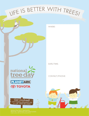 Fillable Online treeday planetark National Tree Day Site Coordinator ...