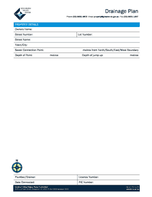 Fillable Online Drainage Plan - Goulburn Valley Water Fax Email Print ...