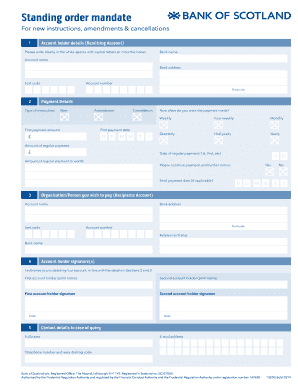 Fillable Online hornbuckle co Standing order mandate - Hornbuckle Fax Email Print - pdfFiller