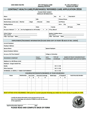 Fillable Online Purchased and Referred Care Application Fax Email Print ...