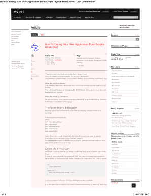 Fillable Online wstools lima-city HowTo Debug Your User Application ...