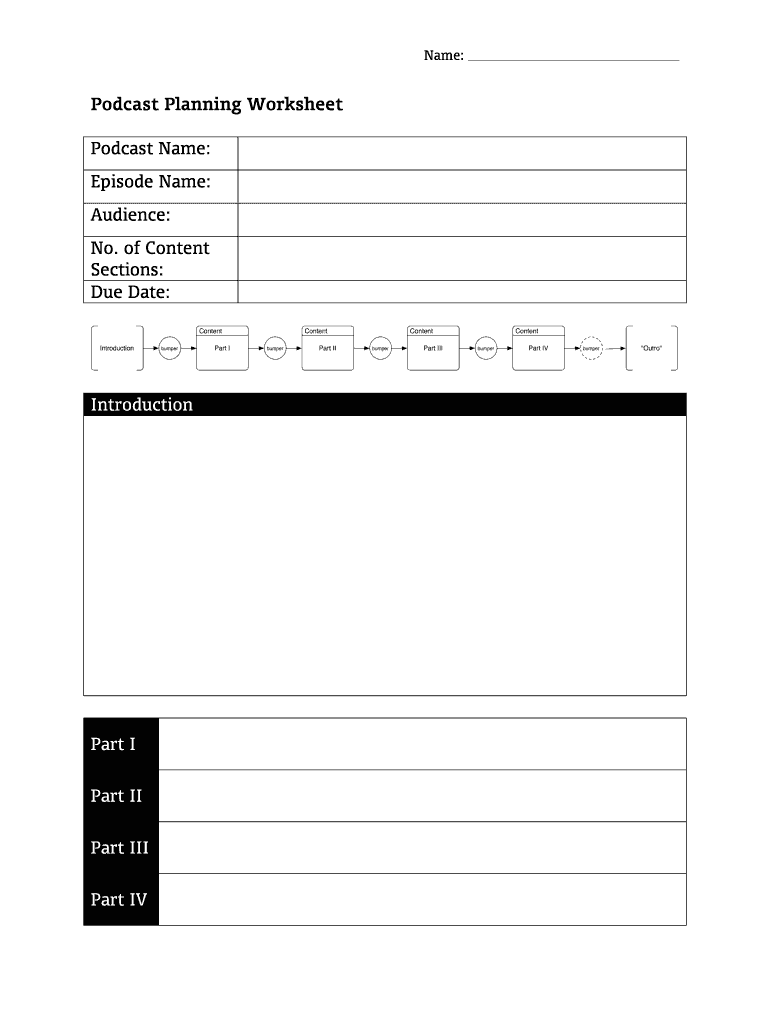 Fillable Online glnd k12 va Podcast Planning Worksheet - Goochland ...