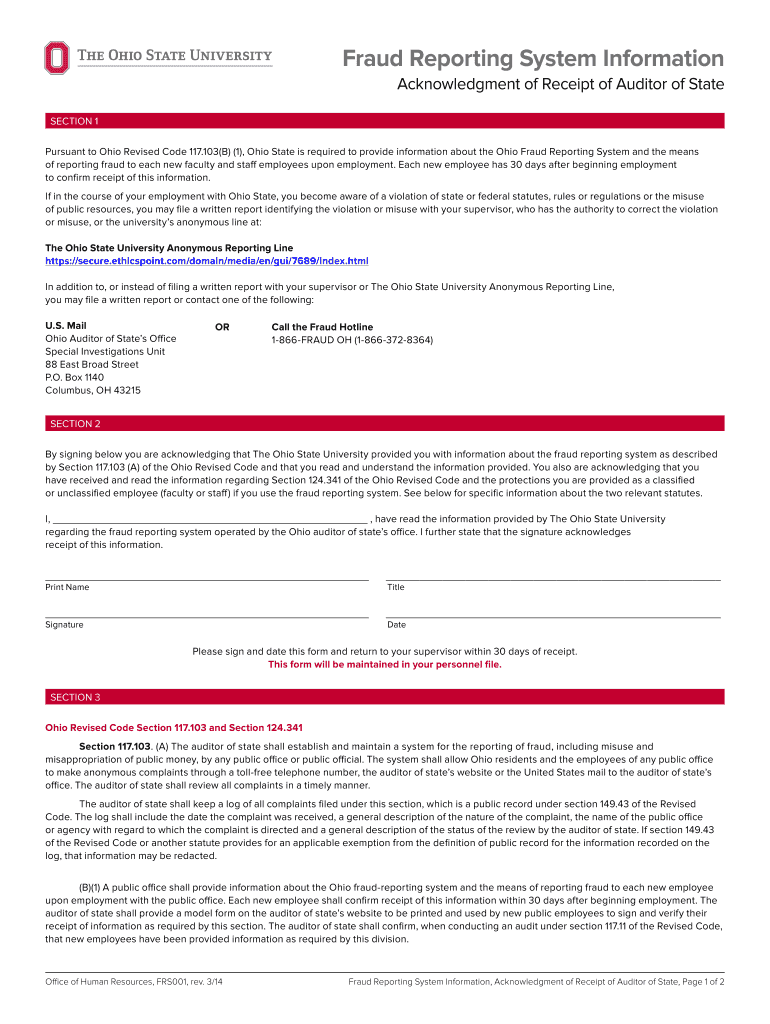 Fillable Online Fraud Reporting System Information - KnowltonOSU Fax ...