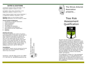Fillable Online TRAQ Registration Brochure 2015 - Illinois Arborist ...