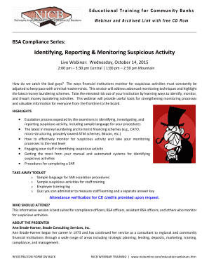 Fillable Online Identifying Reporting amp Monitoring Suspicious ...