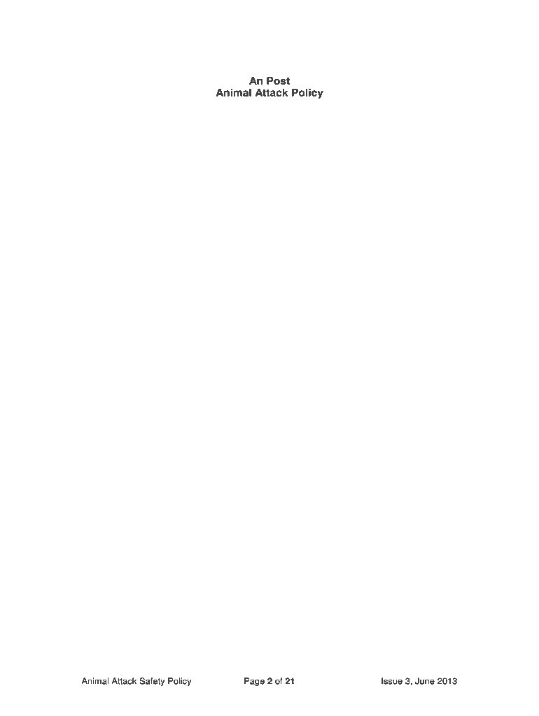 Fillable Online cwu An Post Animal Attack Policy - Communication ...