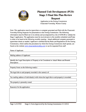 Fillable Online Planned Unit Development PUD Stage 3 Final Site Plan ...