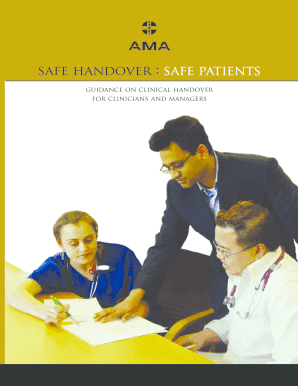 Fillable Online safe handover : safe patients Fax Email Print - pdfFiller