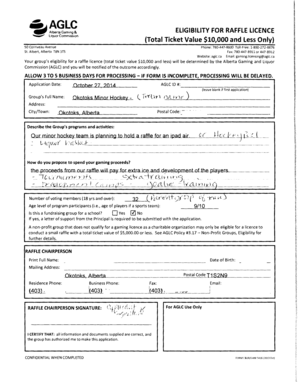 Fillable Online I AGLC I - bfscsrampinteractivecomb Fax Email Print ...