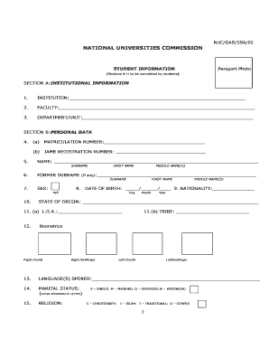 Fillable Online acu edu NUC Student Audit Form - acu edu Fax Email ...