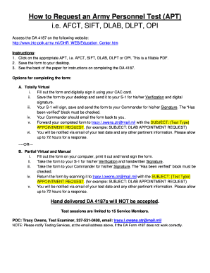 Fillable Online jrtc-polk army How to Request an Army Personnel Test ...