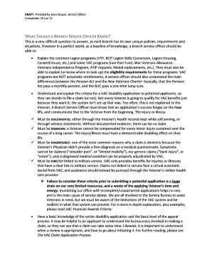 Fillable Online DRAFT Service Officer Completed 25 Jun 13 Fax Email ...