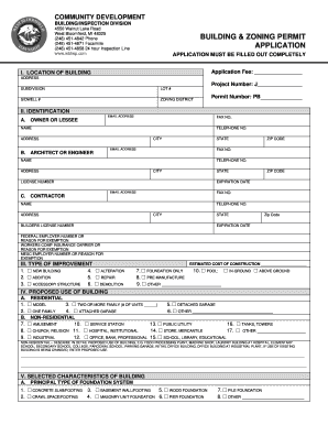 Fillable Online wbtownship 102 Building Zoning Permit Applicationdoc ...