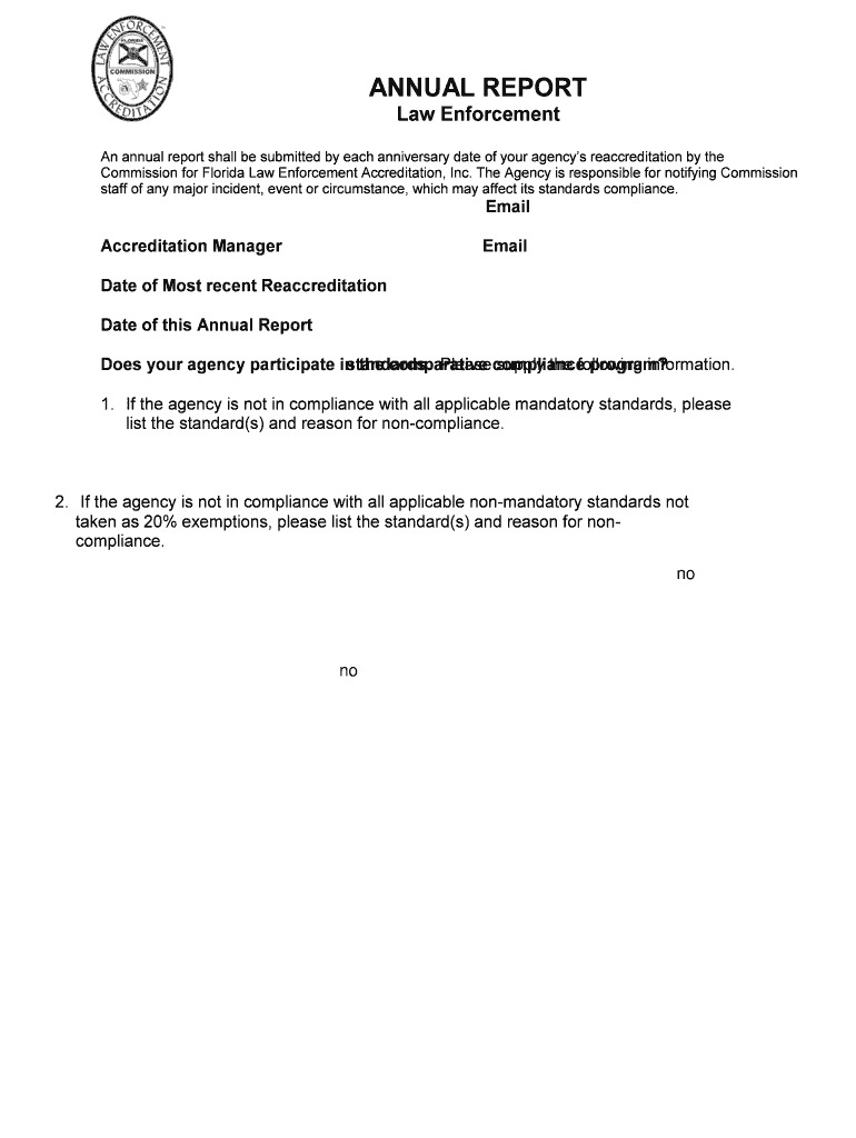 Fillable Online flaccreditation Annual report - Florida Accreditation ...