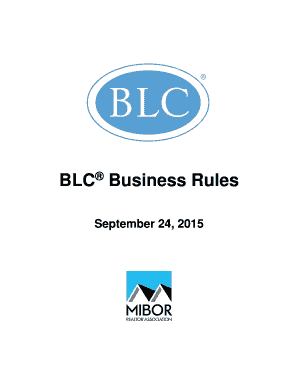 Fillable Online BLC Business Rules - MIBOR Fax Email Print - pdfFiller