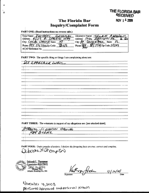 Fillable Online s3 documentcloud RECEIVED The Florida Bar ...