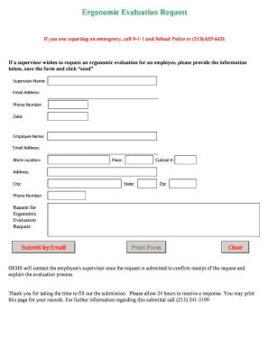 Fillable Online Ergonomic Evaluation Request Form - Los Angeles Unified ...
