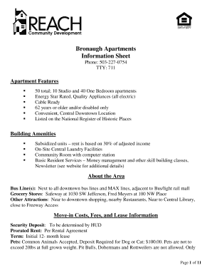 Fillable Online reachcdc Bronaugh Apartments Information Sheet ...