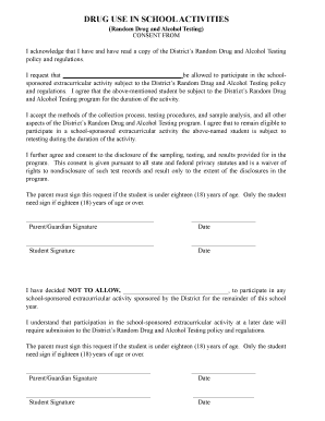 Fillable Online Drug testing consent Fax Email Print - pdfFiller
