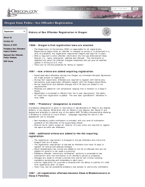 Fillable Online library state or Oregon State Police - Sex Offender ...