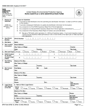 Fillable Online Notification of RCRA Subtitle C Activity Booklet ...