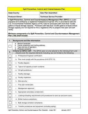 Fillable Online nrcs usda Field Office and TSP Plan Review Checklist Spill Fax Email Print ...
