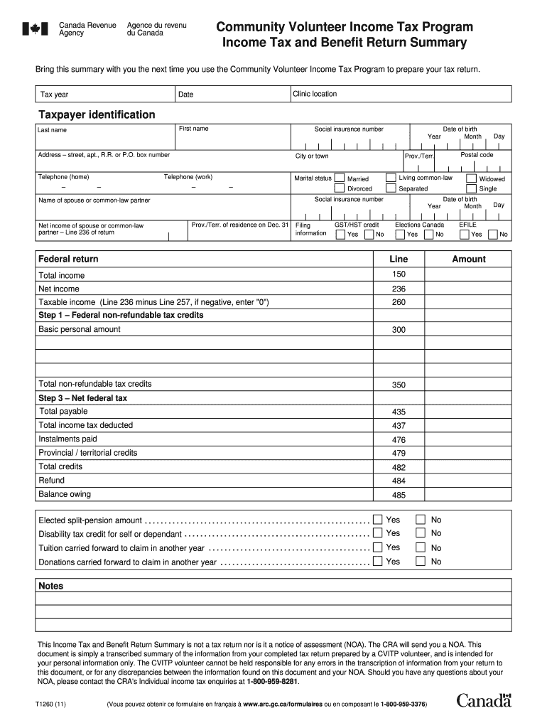 Fillable Online Community Volunteer Income Tax Program Income Tax and ...