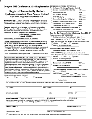 Fillable Online Pre-Conference Workshops-Thursday Sept 25 Register Fax ...