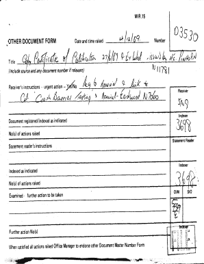 Fillable Online OTHER DOCUMENT FORM U9 35jc - Independent Fax Email ...