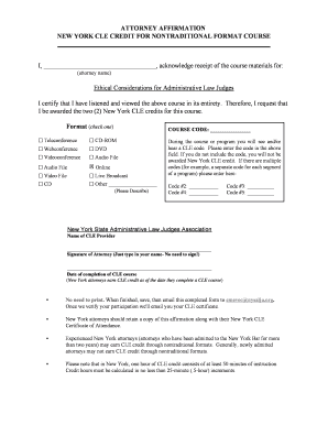 Fillable Online Attorney Verfiication for Nontraditional Format Course ...