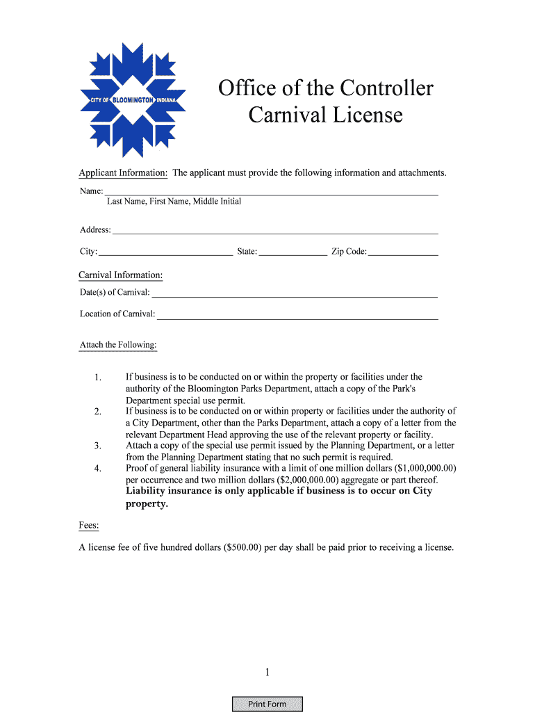 Carnival License: Fill out & sign online | DocHub