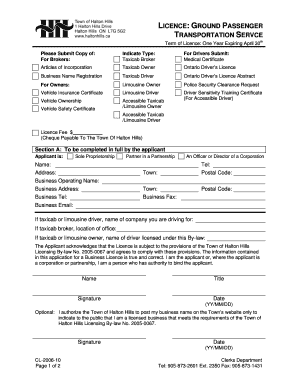LICENCE: GROUND PASSENGER TRANSPORTATION SERVICE - Fill and Sign ...