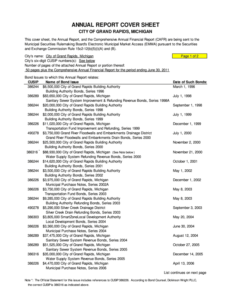 Annual Report Cover Sheet: Fill out & sign online | DocHub