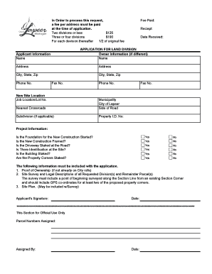 Fillable Online ci lapeer mi Land Division - City of Lapeer - ci lapeer ...