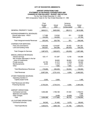 Fillable Online rochestermn FORM F-2 CITY OF ROCHESTER, MINNESOTA ...